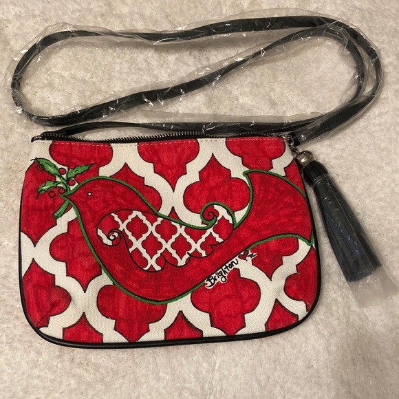 Brighton | Bags | Brighton Red And White Love Dove Crossbody Bag | Poshmark